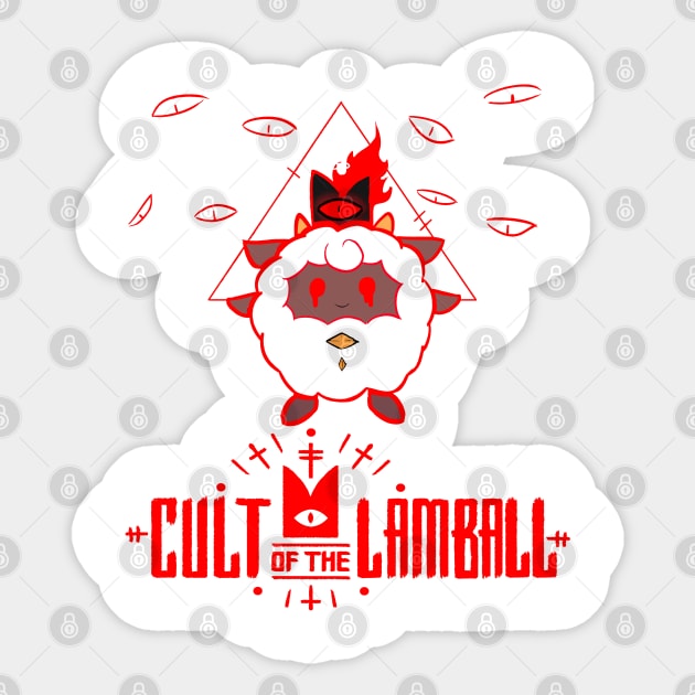 Cult of the lamball - Palworld crossover - Cult Of The Lamb - Sticker ... Cult of the lamball - Palworld crossover - Cult Of The Lamb - Sticker ...